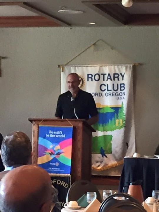 Tim Mobley spoke on the rewards of being a ... - Rotary Club of Medford ...