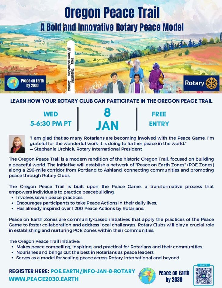 Oregon Peace Trail Meeting information January 8th! - Rotary Club of ...